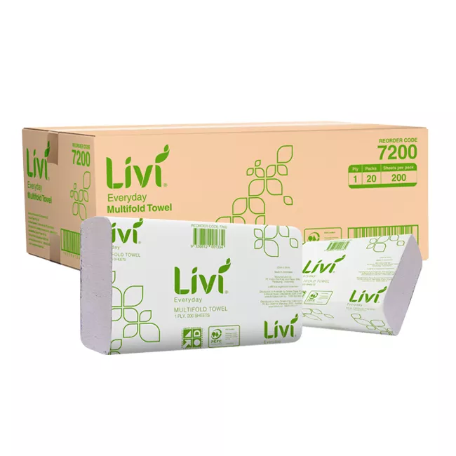 Livi Basics Slimfold Towel - 7200 | Products | Waikato Cleaning Supplies